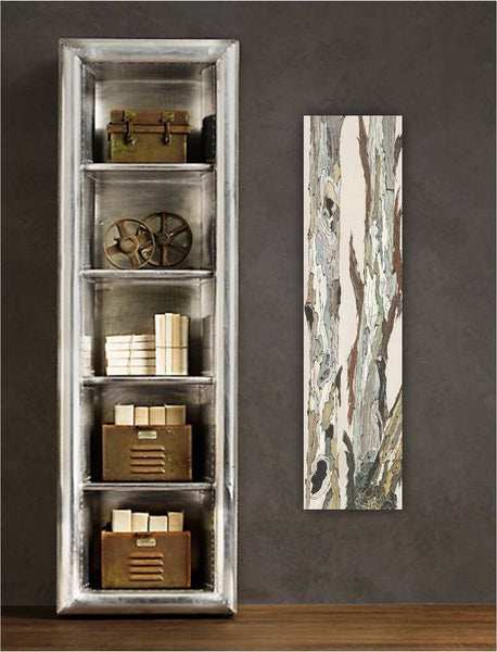 White canvas print artwork LONG wall art large trees: Shoa Gallery